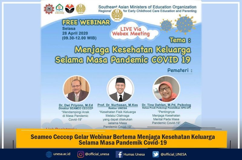 Seameo Ceccep Gelar Webinar Bertema Menjaga Kesehatan Keluarga Selama ... Seameo Ceccep Gelar Webinar Bertema Menjaga Kesehatan Keluarga Selama ...